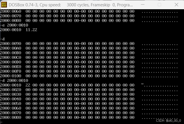 使用dosbox的debug功能和调试汇编语言源文件asm_dosbox debug-CSDN博客