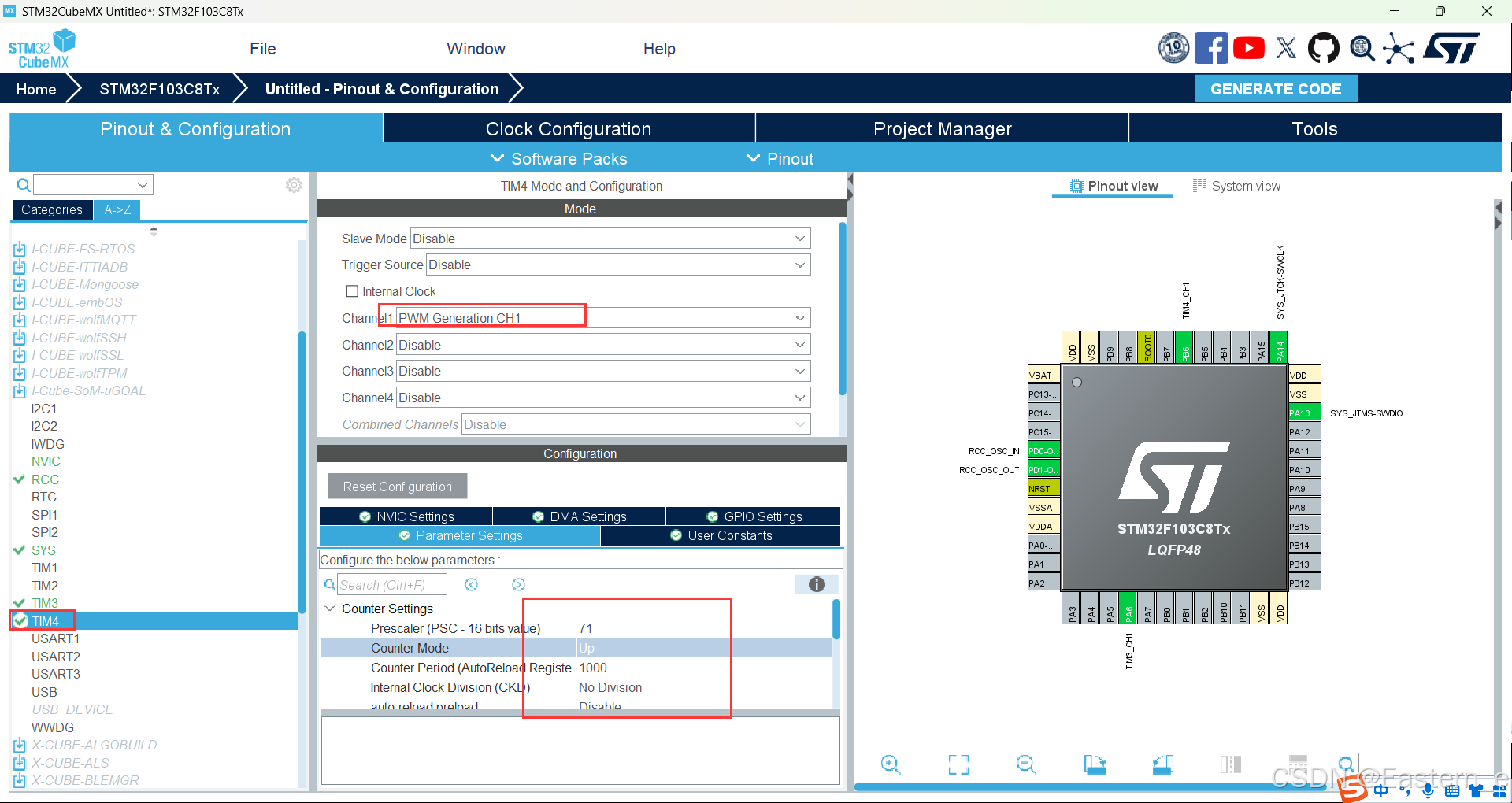 STM32定时器实现LED闪烁、USART及输出PWM实现呼吸灯_stm32定时器控制led闪烁-CSDN博客
