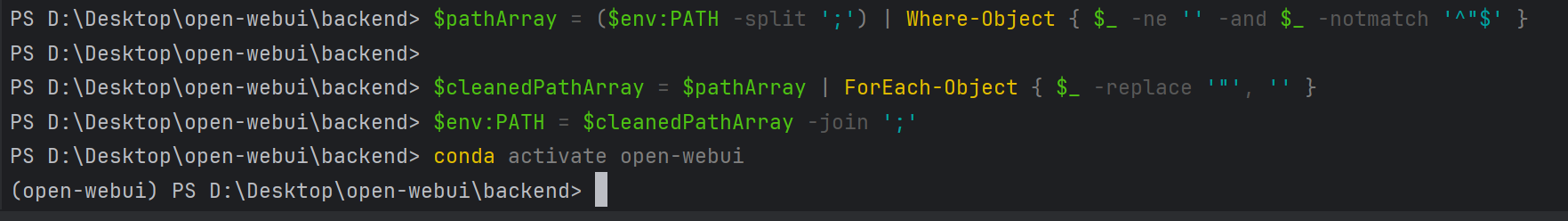 conda activate激活环境时报错“表达式或语句中包含意外的标记 Invoke-Expression -Command $activateCommand”_表达式或语句中包含意外的标记 ...
