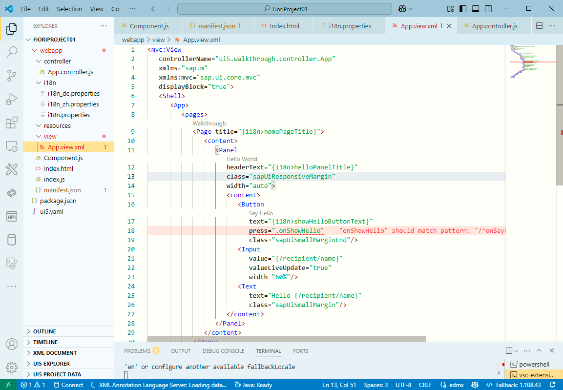 SAP学习笔记 - 开发19 - 前端Fiori开发 Page和Panel，Shell Control(信箱效果)，Margin ...
