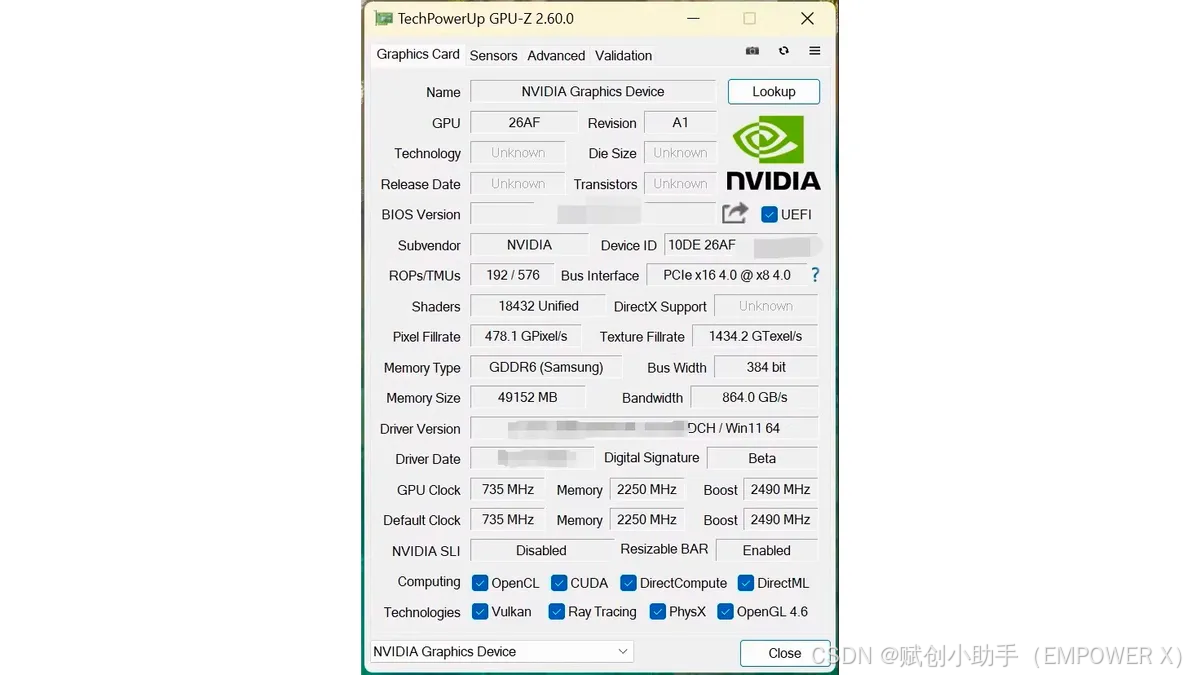 RTX Titan Ada原型曝光：据称具有18432个CUDA核心和48 GB VRAM_titanrtx gpuz-CSDN博客