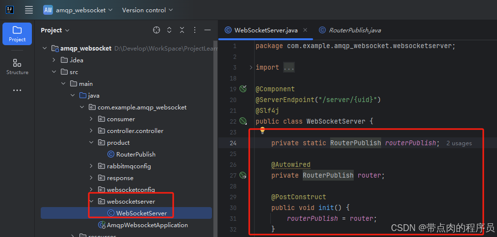 websock+rabbit报错：rabbitTemplate使用Autowired注入报空指针异常的解决方案_rabbittemplate ...