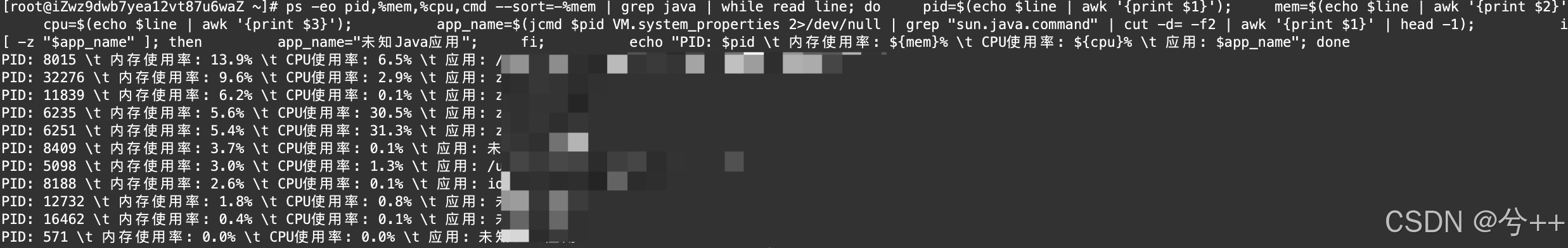 Linux下Java应用内存监控命令-CSDN博客