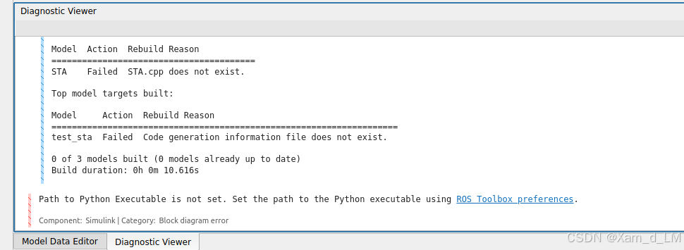 【Matlab】2024a 版本 Simulink 编译生成 ROS代码，Python 解释器路径未设置报错解决方法_ros toolbox preferences-CSDN博客