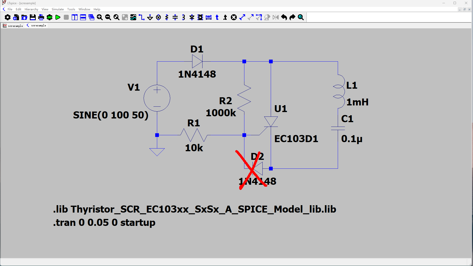 LTspice 仿真SCR脉冲电路_ltspice 晶闸管-CSDN博客