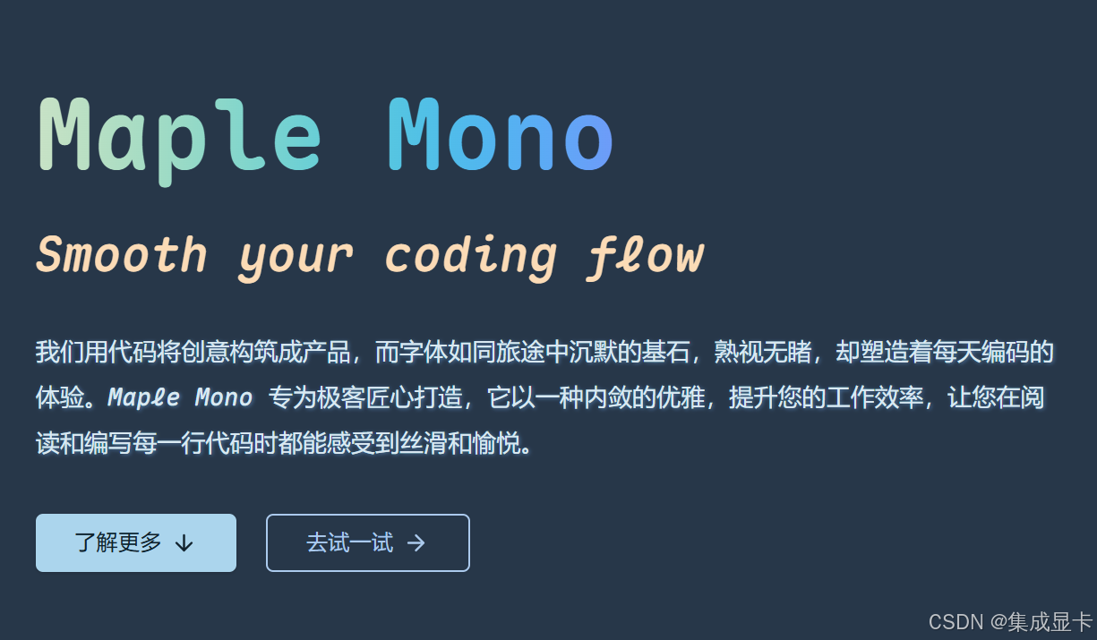 跟我一起自定义构建极客程序猿的高颜值编码字体 maple-font_maple font-CSDN博客