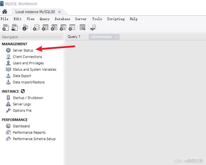 MySQL Workbench 8.0 点击Server Status时报错问题_mysql workbench点击其中的server satus出现问题怎么回事 连接没问题-CSDN博客