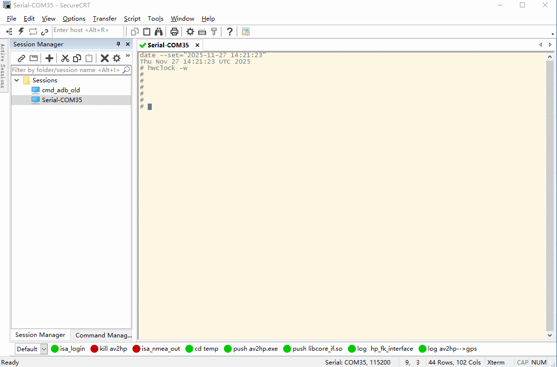 SecureCRT Python 脚本同步本机时间到 Linux（通过串口）_securecrt脚本获取系统时间-CSDN博客