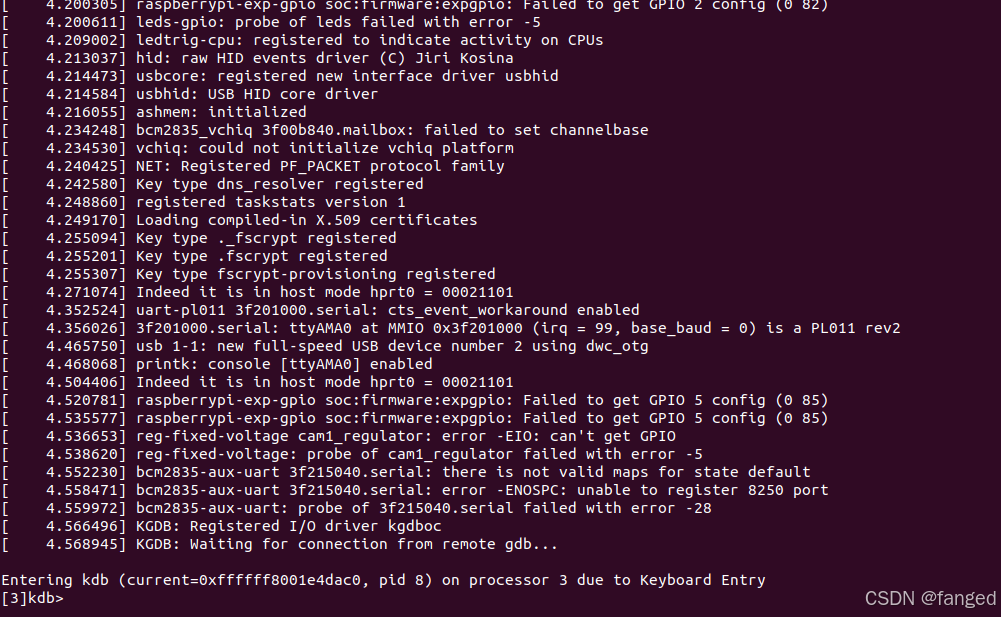 使用KDB调试驱动（基于树莓派）（TODO）_kgdb 调试ko-CSDN博客