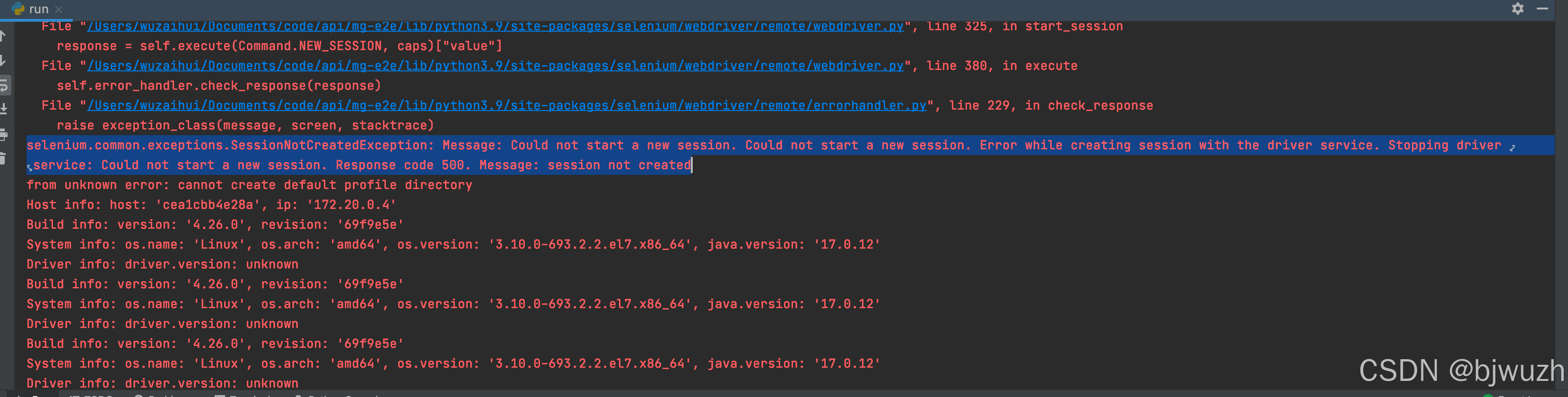 docker selenium/node-chrome 报错：Message: Could not start a new session_could not start a new ...