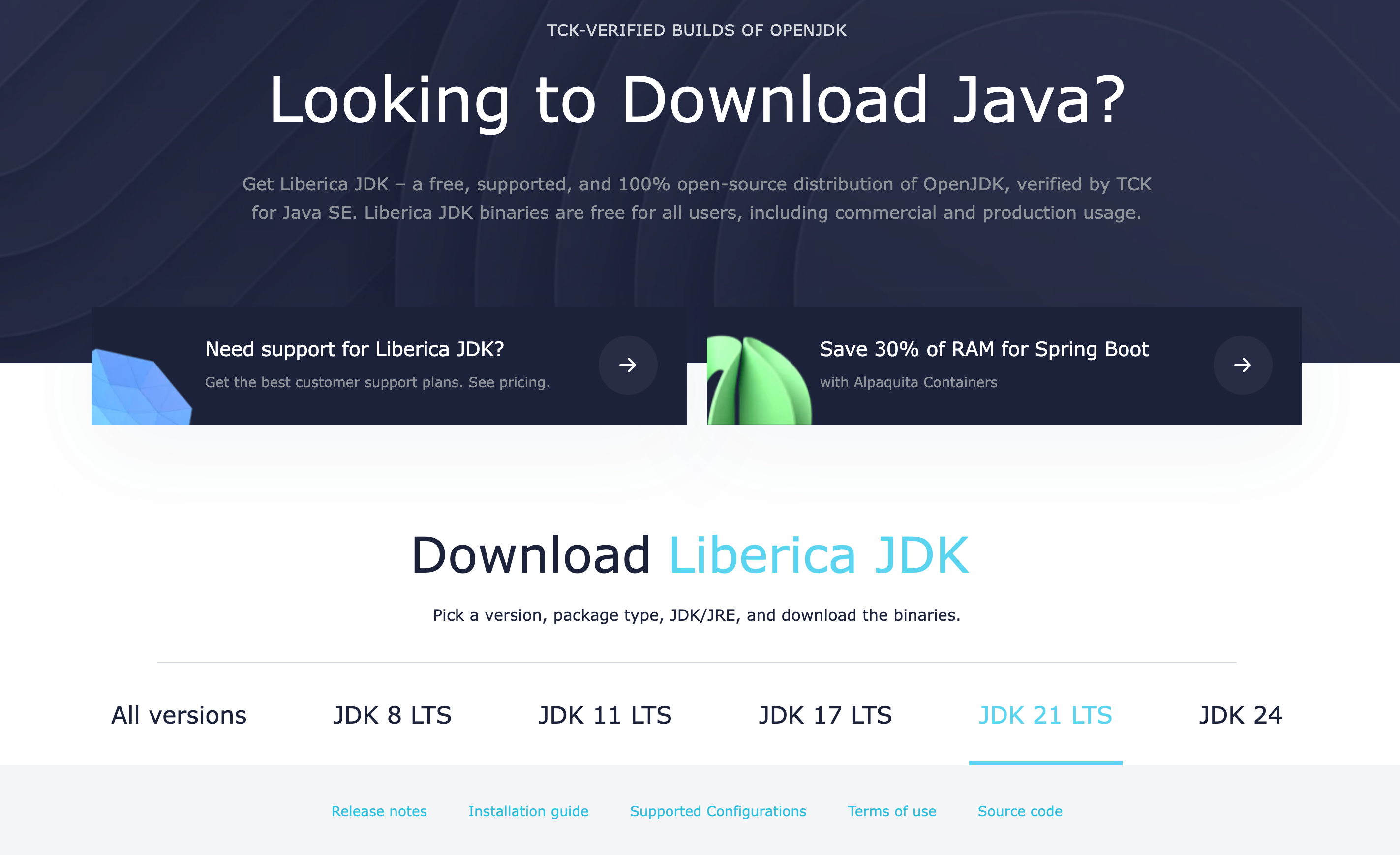Azul、Oracle Java SE、Amazon Corretto、Microsoft OpenJDK、Red Hat OpenJDK 和 Eclipse temurin、Sap ...