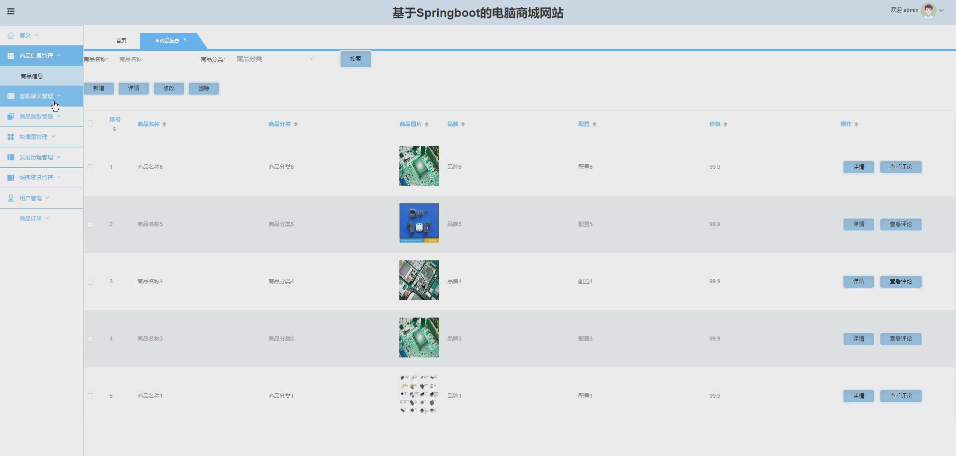 vue3基于Springboot的电脑商城配件购物商城网站Python django-CSDN博客