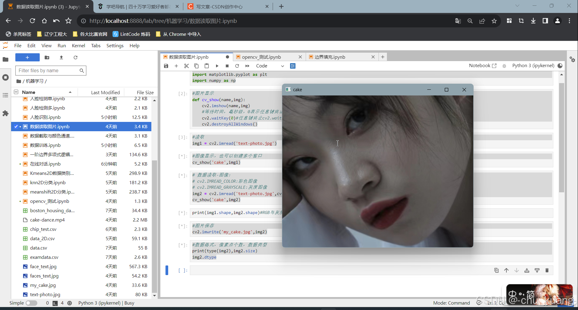 Opencv Python人脸识别（一）数据读取图片python 图片识别 Csdn博客