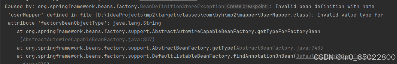 MybatisPlus报错Invalid bean definition with name ‘userMapper‘ defined in file_invalid bean ...