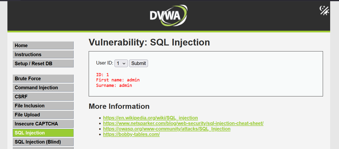 DVWA靶场sql注入学习通关（含sqlmap操作）_sqlmap通关dvwa-CSDN博客