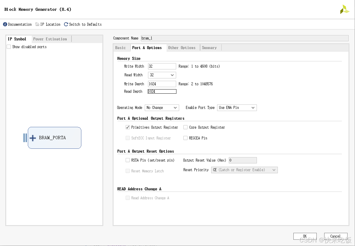 FPGA入门学习—BRAM IP的使用（单口Simple Port RAM）-CSDN博客