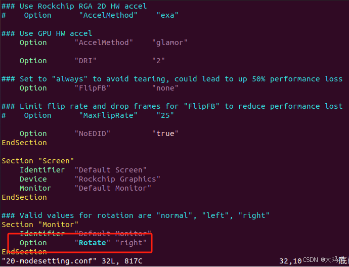 通过在SDK包中修改Debian系统的屏幕显示方向_rk356 debian 修改系统文件-CSDN博客