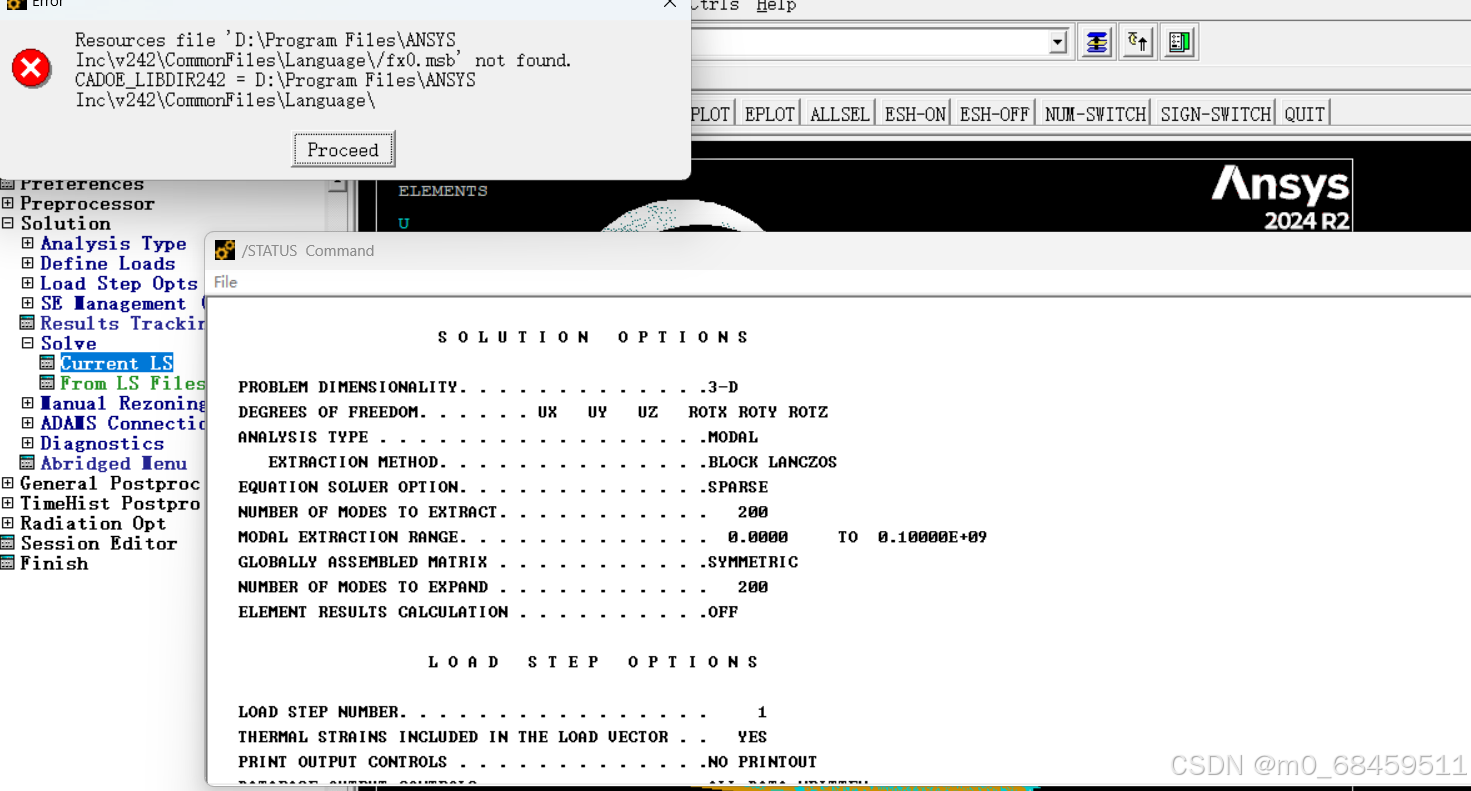 ANSYS APDL计算报错_fx0.msb文件ansys-CSDN博客