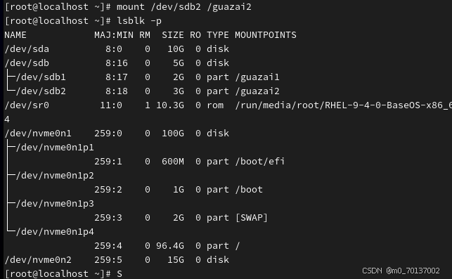 linux中的磁盘分区_对新添加硬盘进行分区,划分一个1g的主分区,分区号为1,分区完成后,命令查看磁盘分-CSDN博客
