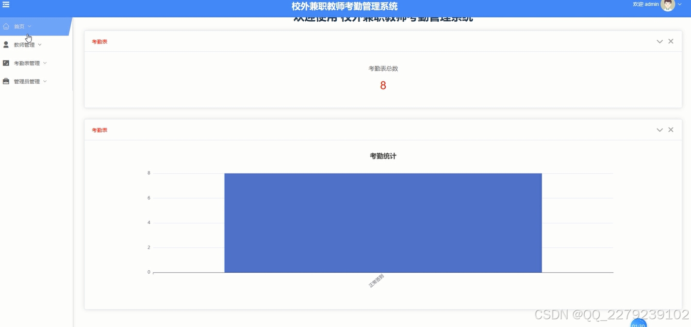 237基于java ssm springboot校外兼职教师考勤管理系统考勤表（源码+文档+运行视频+讲解视频）-CSDN博客