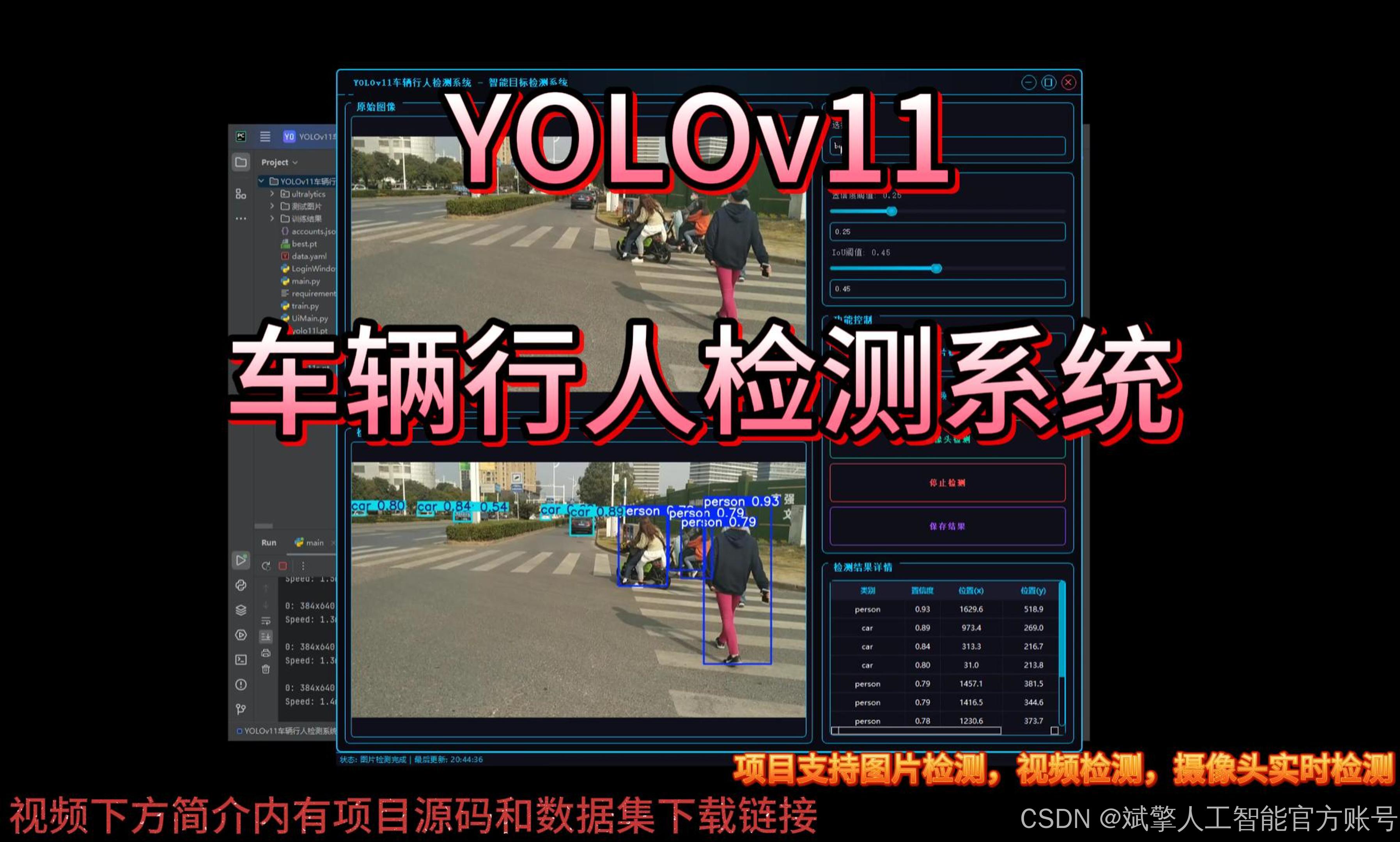 基于深度学习YOLOv11的车辆行人检测系统（YOLOv11+YOLO数据集+UI界面+登录注册界面+Python项目源码+模型）_基于yolov11的车辆行人检测系统设计与实现-CSDN博客