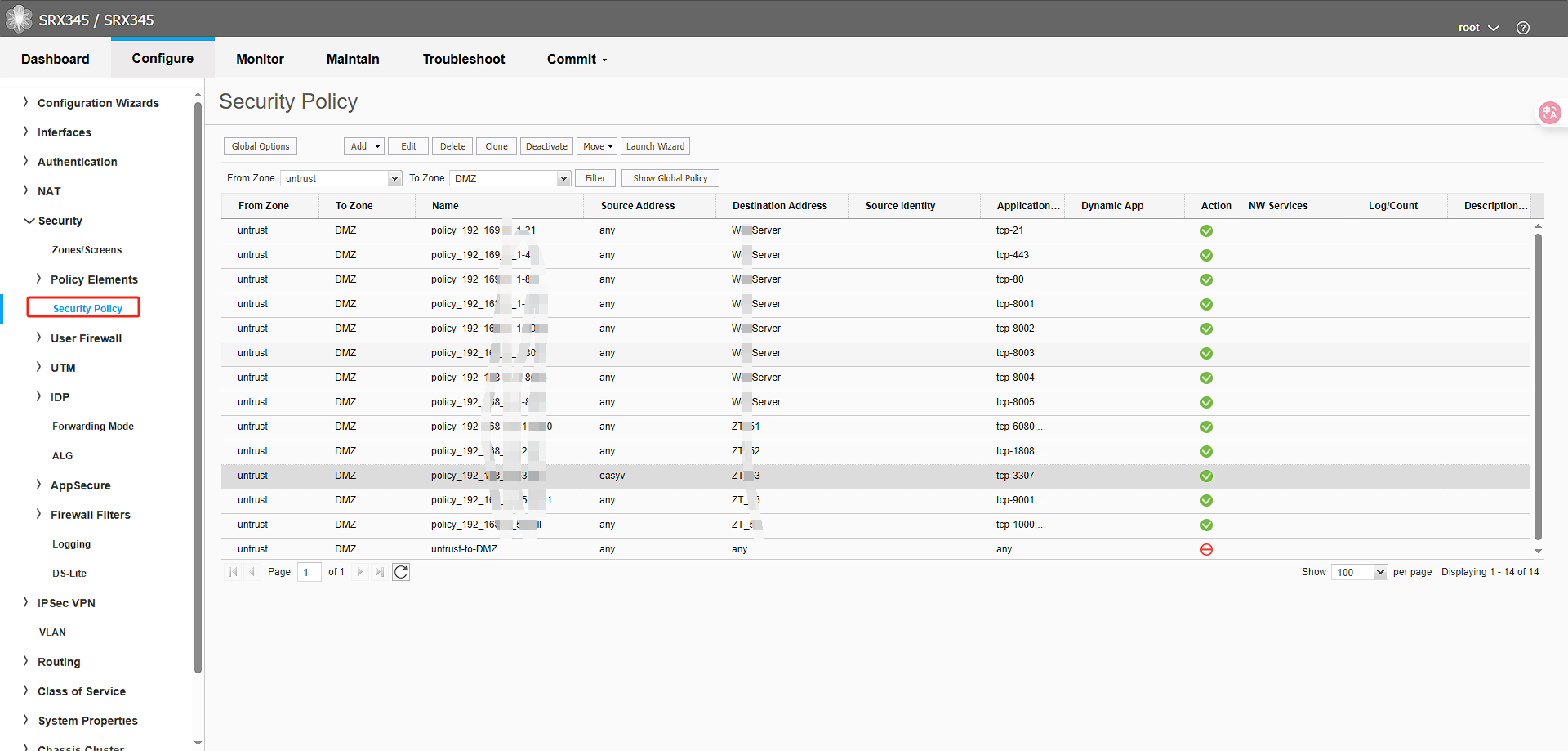 Juniper SRX345 Web Device Manager （J-web）防火墙配置-图文教程_juniper防火墙web配置-CSDN博客
