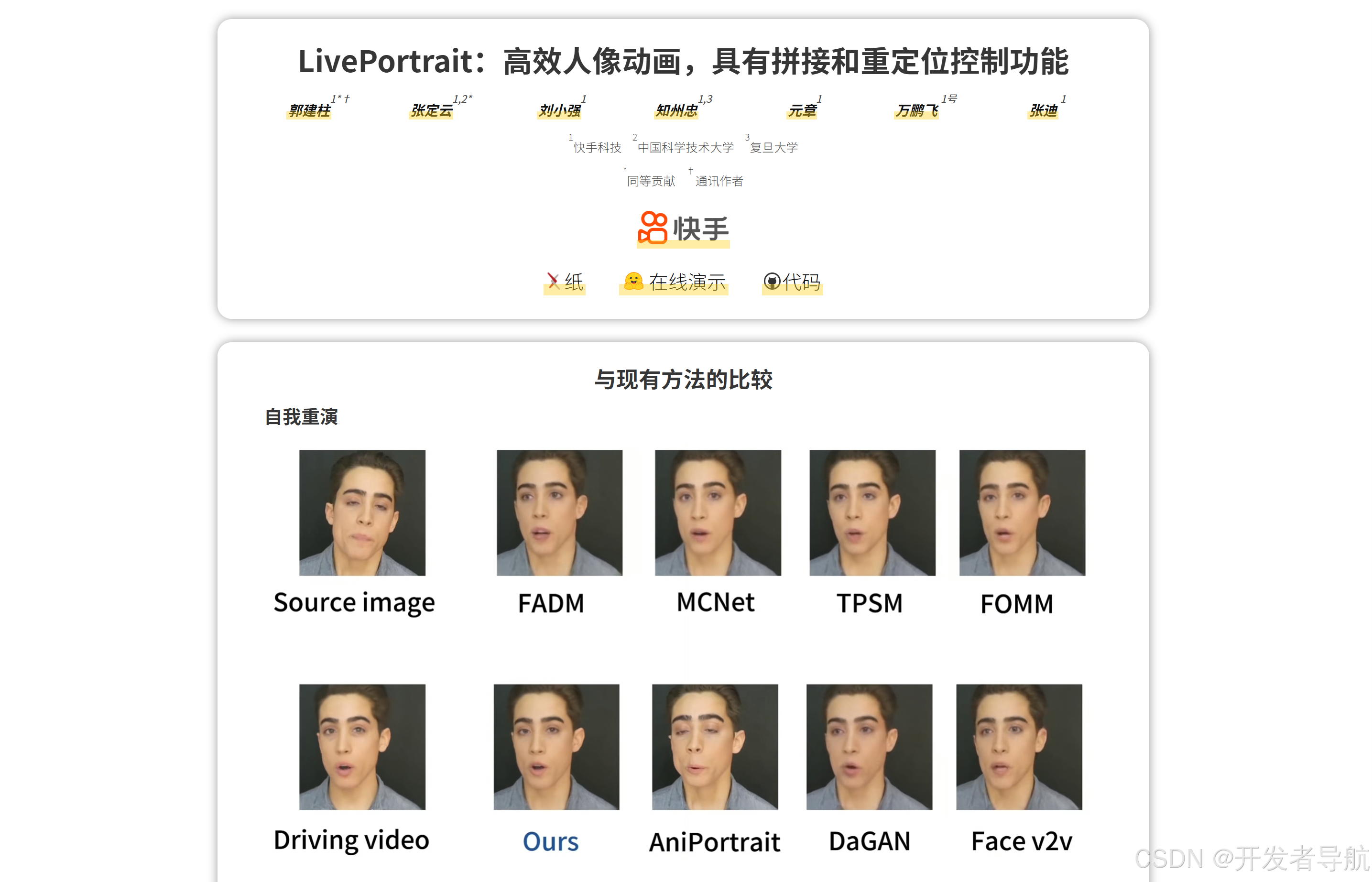 一张照片即可生成高质量动态视频的开源项目：LivePortrait_liveportrait在线体验版-CSDN博客
