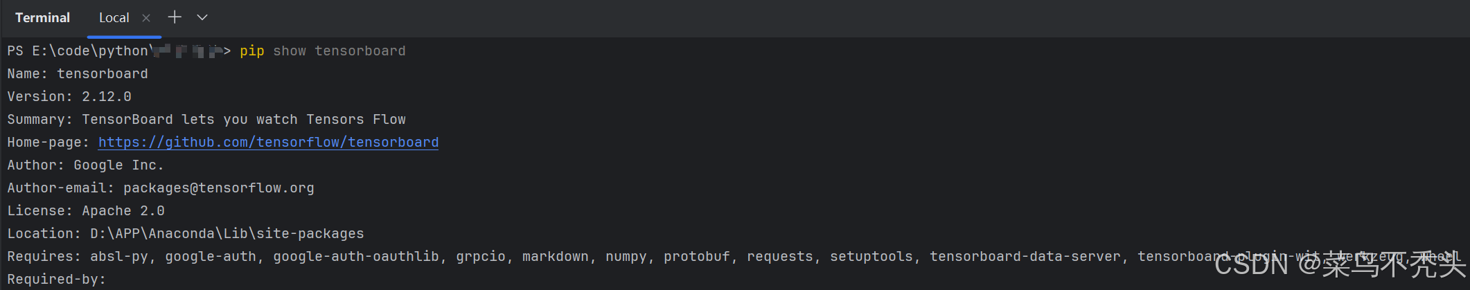 ModuleNotFoundError: No module named ‘tensorboard‘_modulenotfounderror: no module named ...