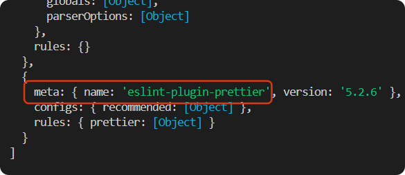 Eslint V9报错：ConfigError: Config (unnamed): Unexpected key “meta“ found._configerror: config ...
