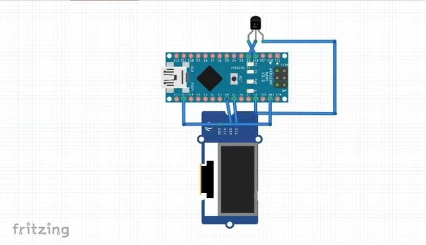 使用Arduino Nano开发板、DS18B20传感器和0.96寸SS1306显示学号、温度、姓名_arduino ds18b20温度传感器-CSDN博客