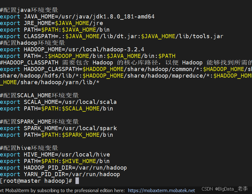 基于linux的Hadoop配置文件修改和启动_hadoop-env.sh-CSDN博客