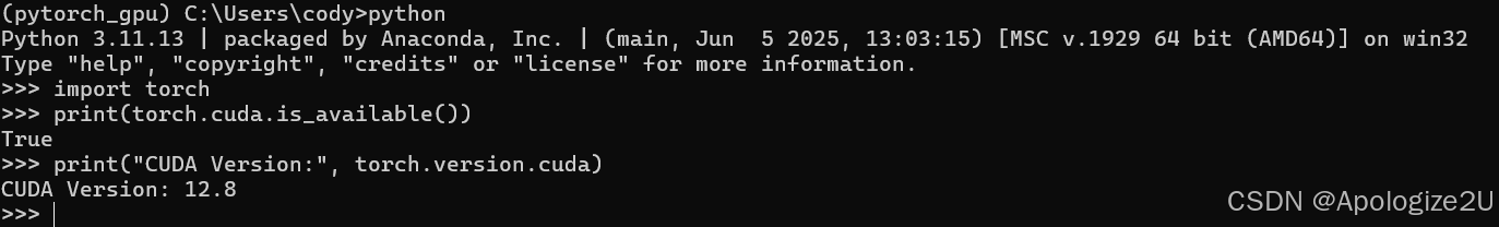 安装GPU版CUDA12.8, Pytorch2.7.1记录--2025.07.14_pytorch cuda12.8-CSDN博客
