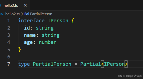 TypeScript：泛型工具类型 - Partial_partialtype-CSDN博客