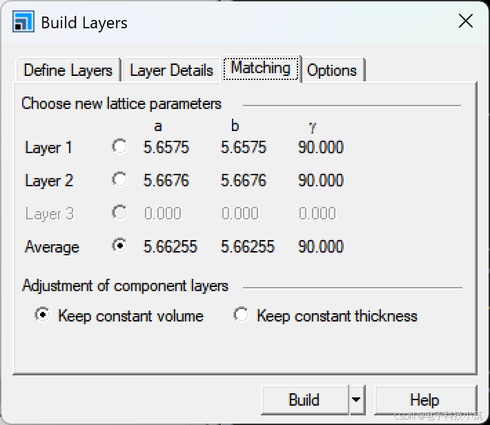 Materials Studio2020学习笔记（一）--异质结建模全流程总结（附三种典型结构案例实操）_晶格失配率计算公式-CSDN博客