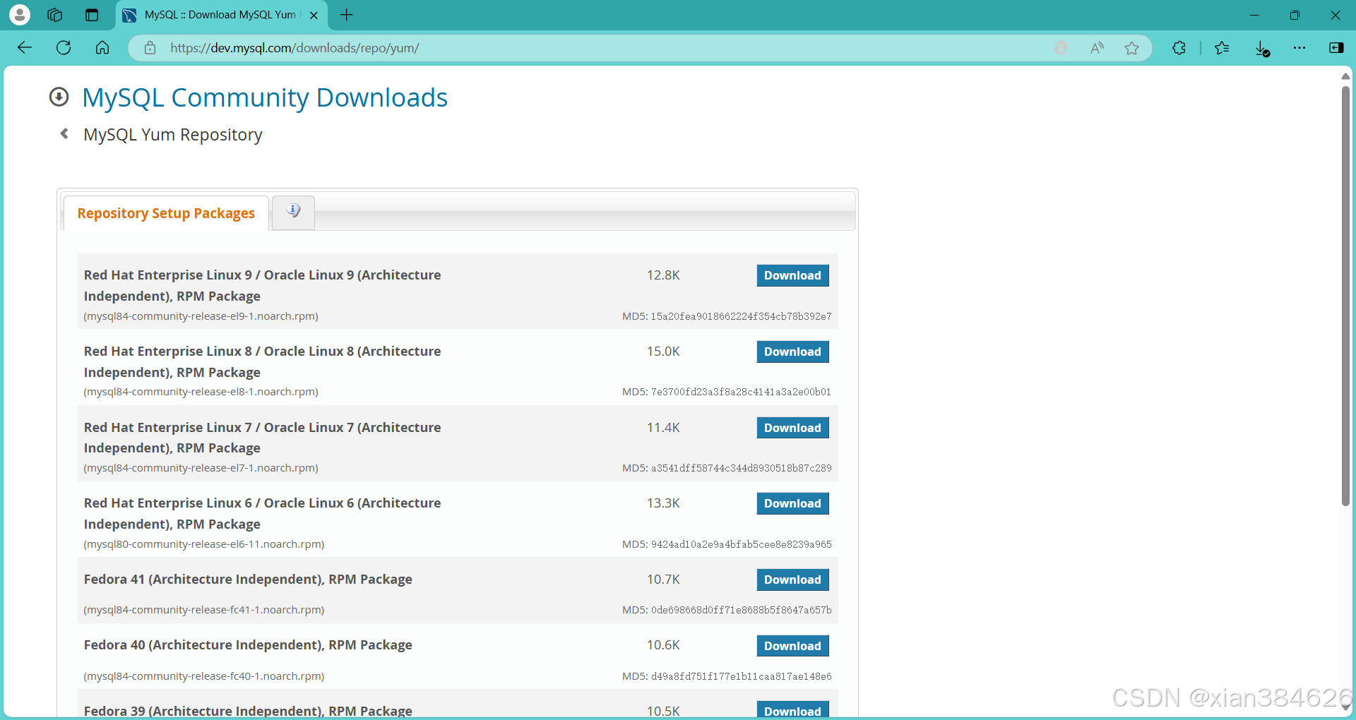 五种类型的MYSQL数据库安装_mysql yum repository-CSDN博客