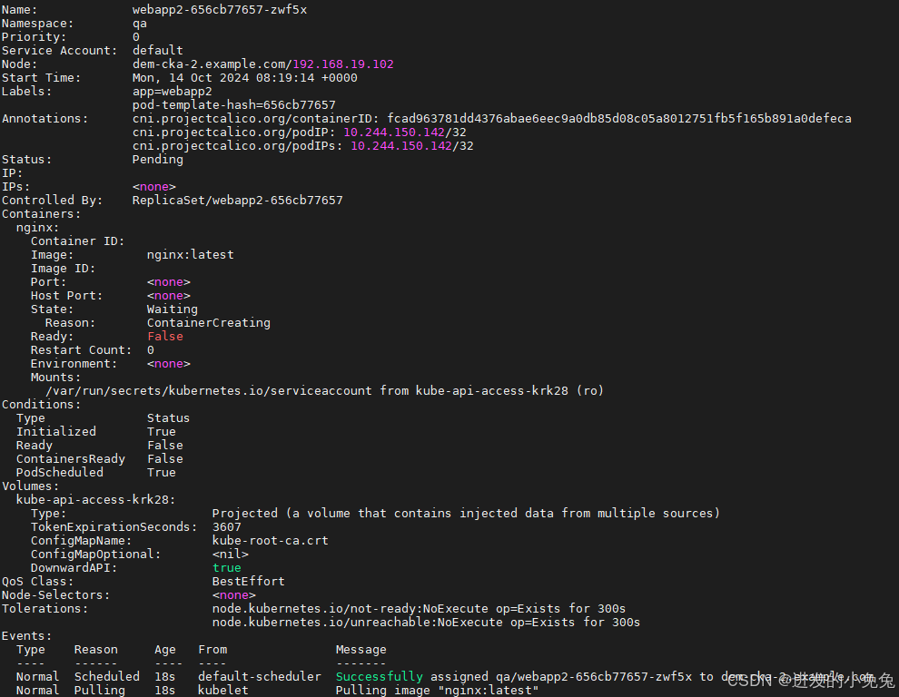 创建deployment,使用kubectl get 查询时：reday 0/1_kubectl get deployment ready 0-CSDN博客