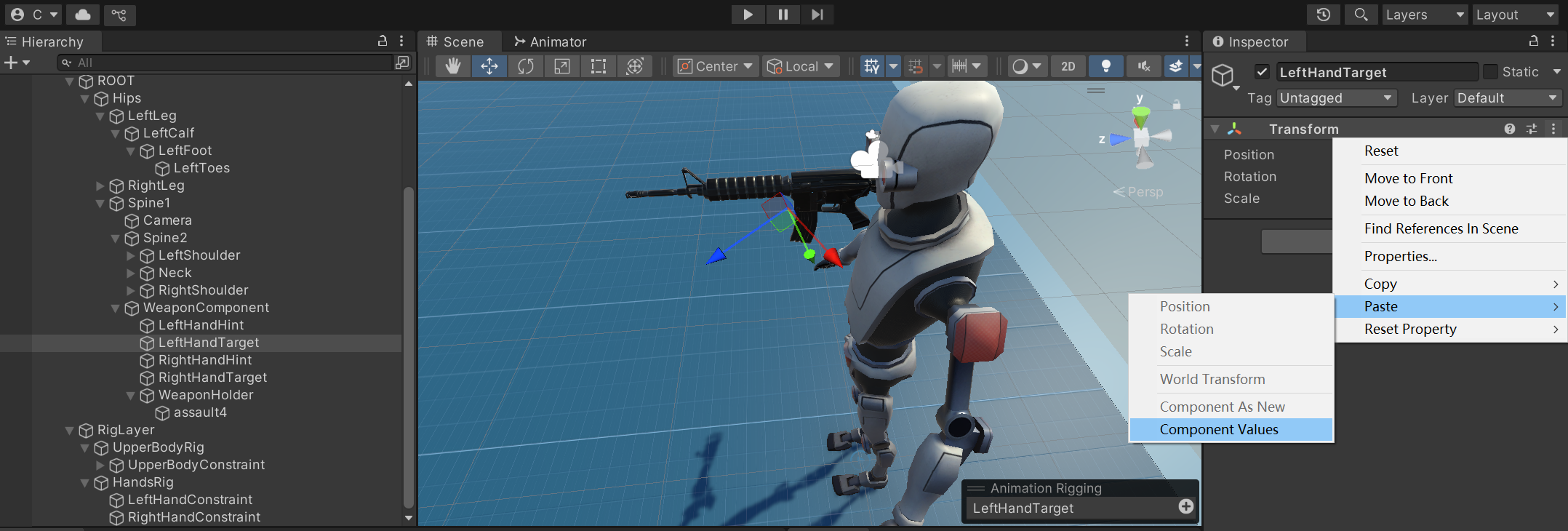 Unity2022（LTS）IK控制（二）手部枪械IK控制_unity 设置手腕ik-CSDN博客