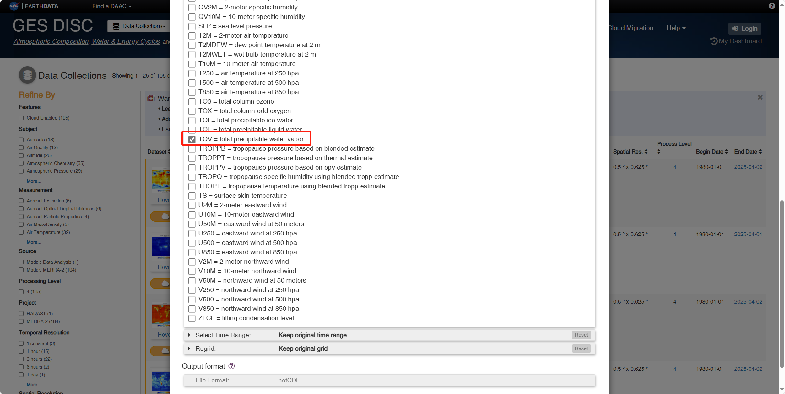 【保姆级教程】MERRA-2大气可降水量PWV数据下载、读取。_merra-2数据下载-CSDN博客