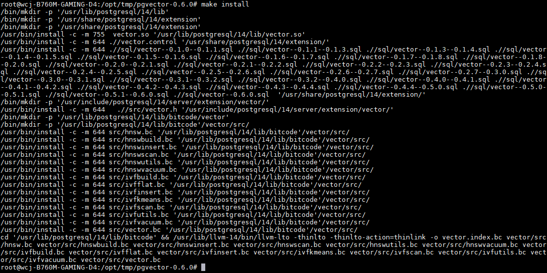 Postgres14数据库Vector拓展模块部署(Ubuntu22.04)_postgresql14 安装pg vector-CSDN博客