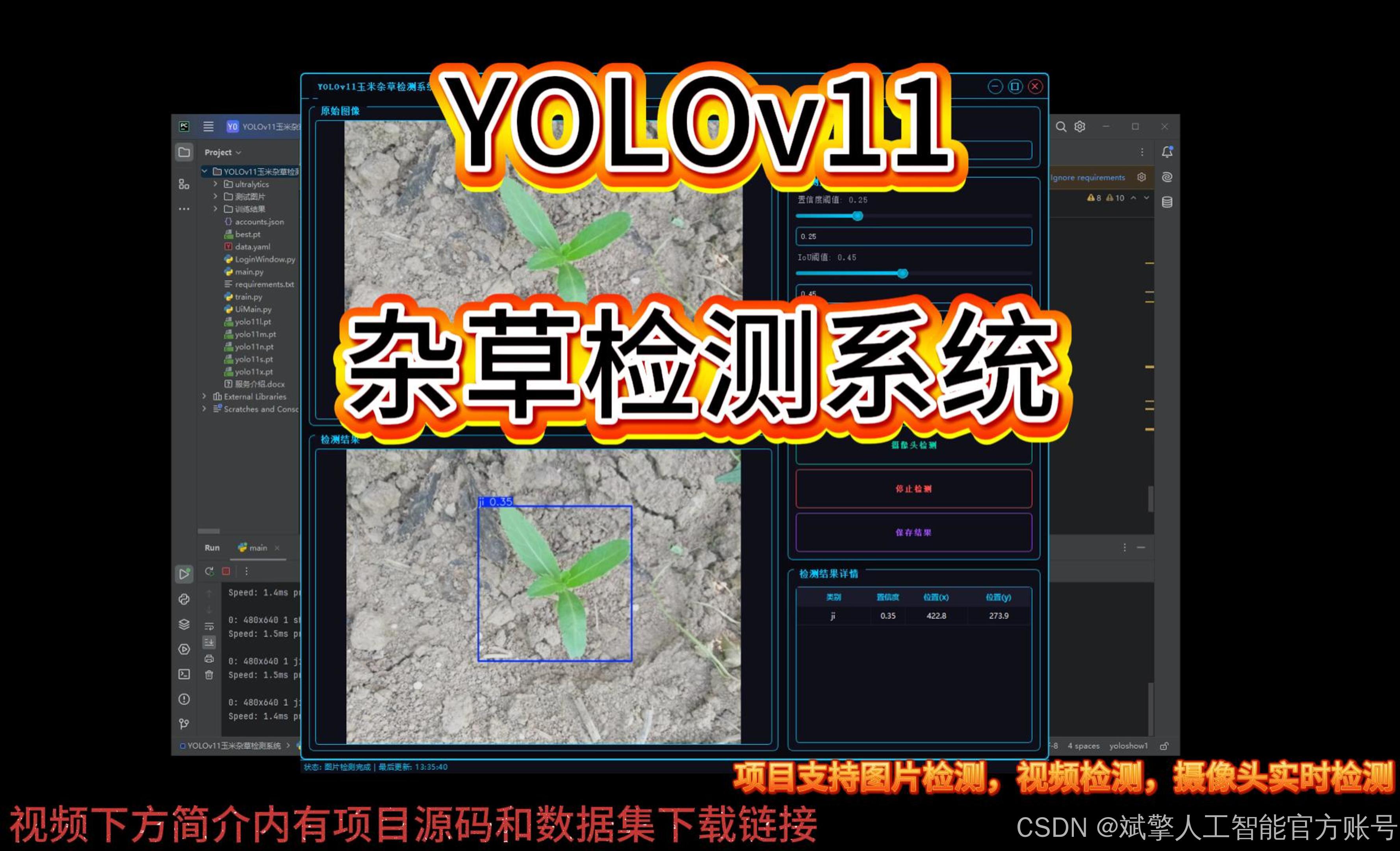 基于深度学习YOLOv11的杂草识别检测系统（YOLOv11+YOLO数据集+UI界面+登录注册界面+Python项目源码+模型）-CSDN博客