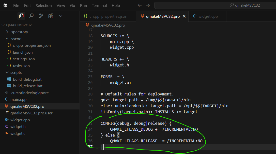 在VSCode/Cursor 中编译Qmake MSVC 构建的qt项目_vscode qt msvc-CSDN博客