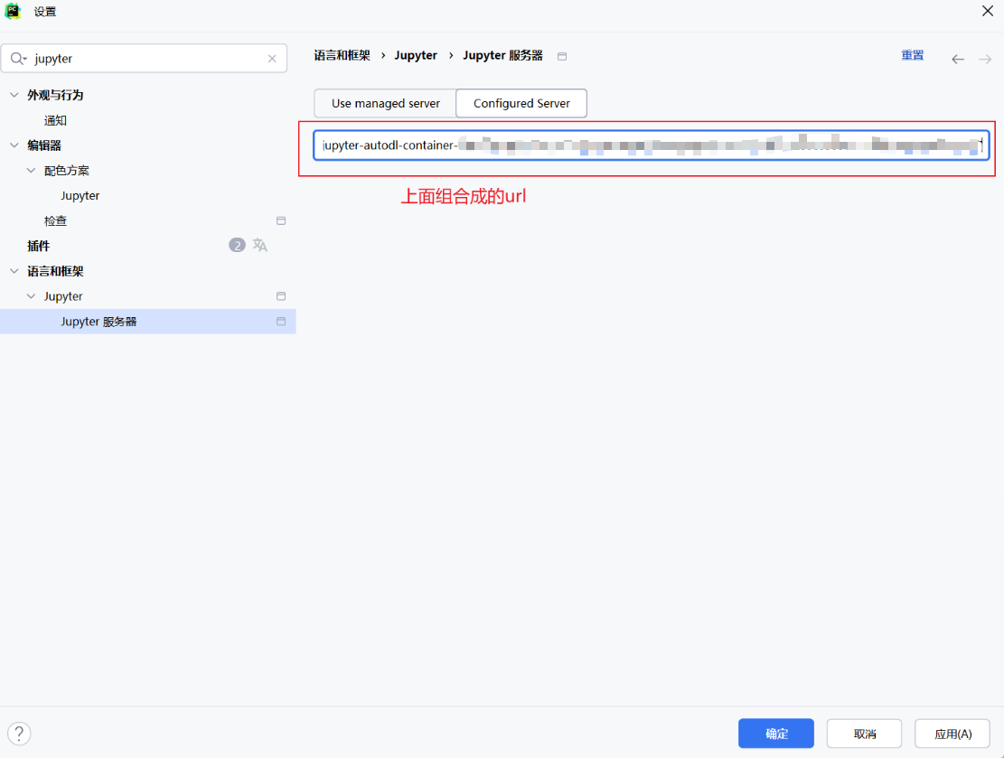 在pycharm中连接服务器的Jupyter（本地 or 租借）_jupyter服务器的url-CSDN博客
