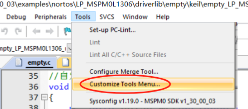 【电赛技巧】懒人必备！一种使用Keil进行多用户开发TI芯片的方法。（实现不依附于SDK目录，隔离程序，以MSPM0为例）_keil使用sys config-CSDN博客