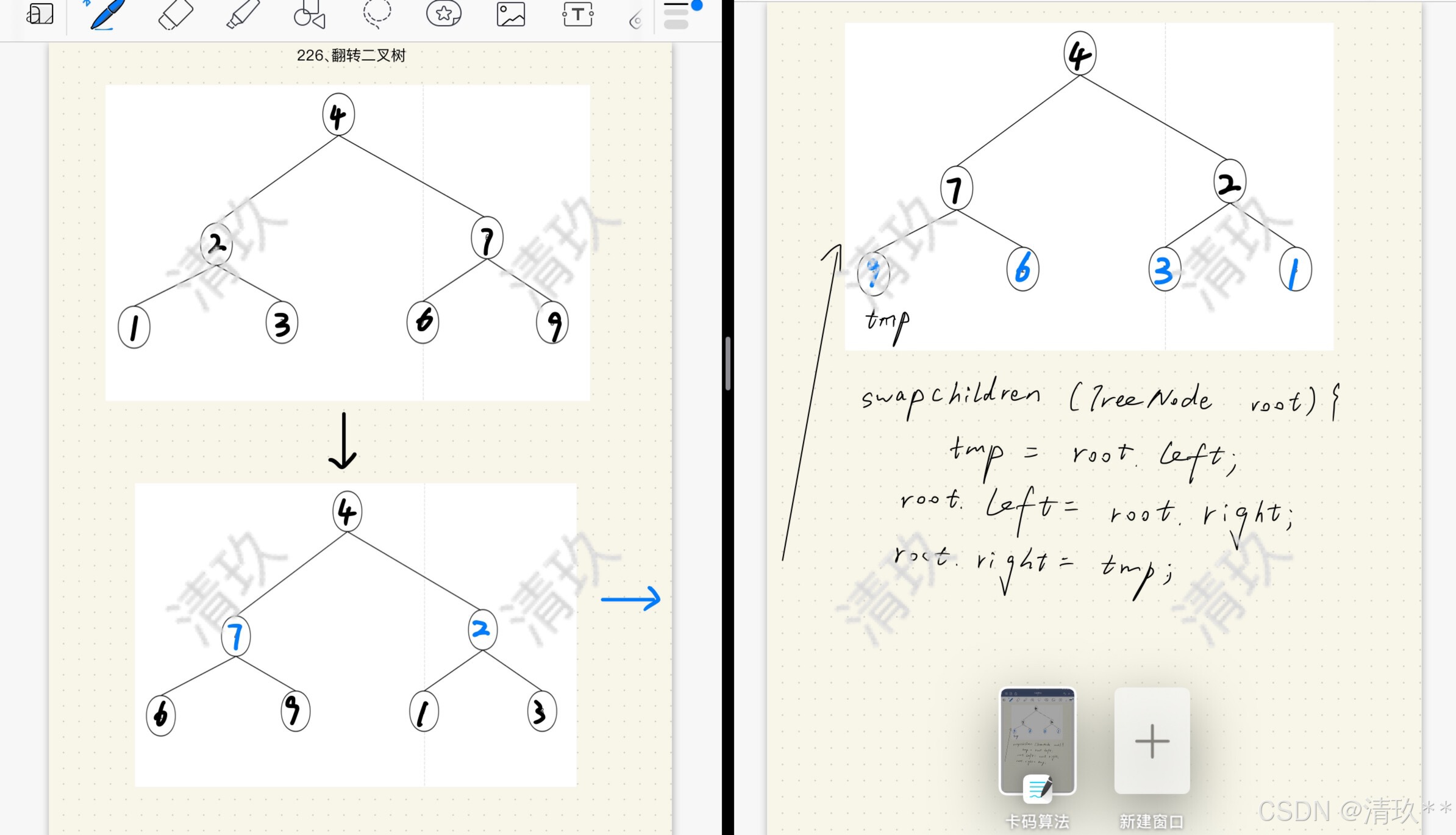 day14 | 226.翻转二叉树 101. 对称二叉树 104.二叉树的最大深度 559.n叉树的最大深度 111.二叉树的最小深度-CSDN博客