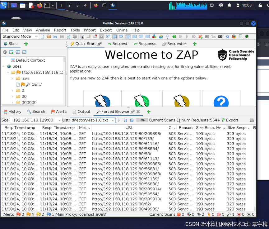 在Linux中使用ZAP寻找敏感文件和目录_zaproxy使用-CSDN博客