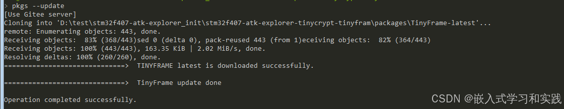 手把手教-stm32单片机基于rt-thread系统使用 TinyFrame(串行通信框架库)_stm32 thread-CSDN博客