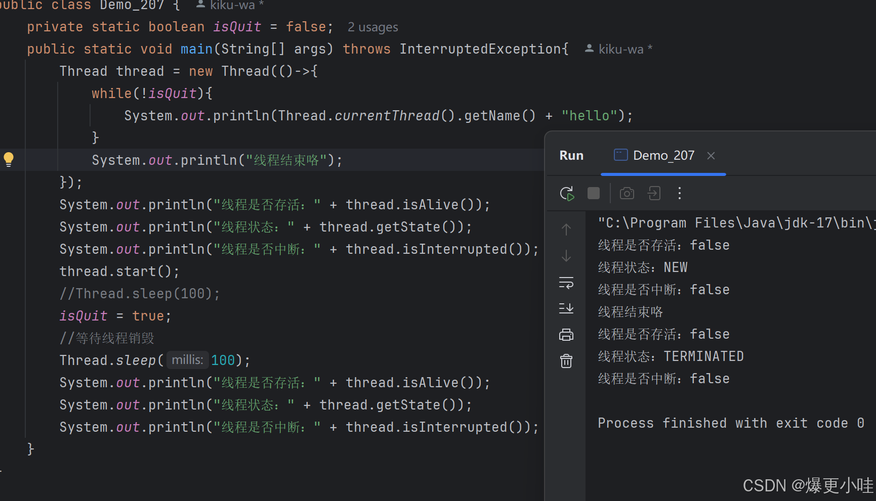 Thread类的方法使用_thread.start-CSDN博客