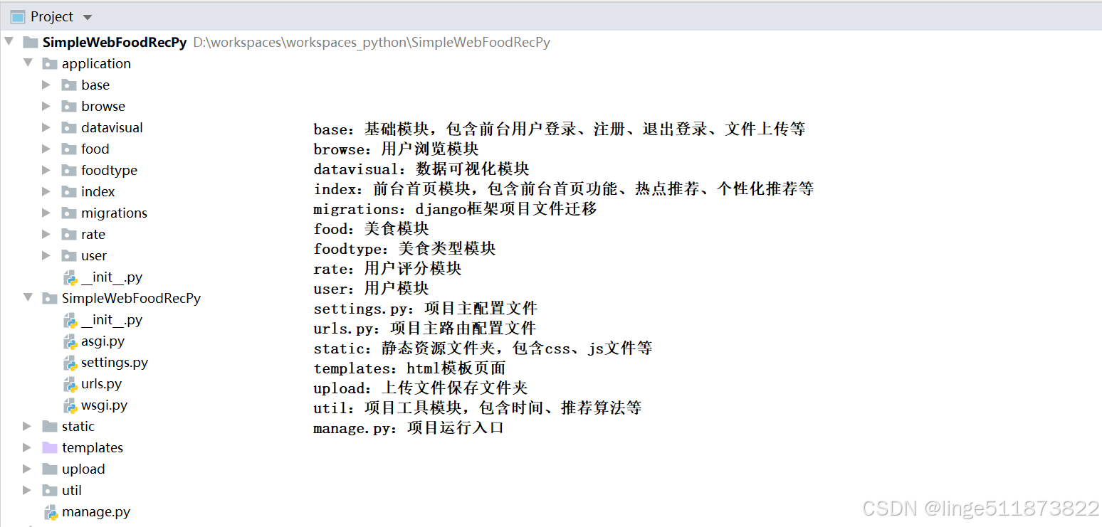 基于django框架简单在线美食推荐系统设计与开发 Python实现在线美食食谱推荐系统 排行榜、数据可视化、爬虫 基于协同过滤算法推荐 基于流行度热点推荐 机器学习 大数据 深度学习基于