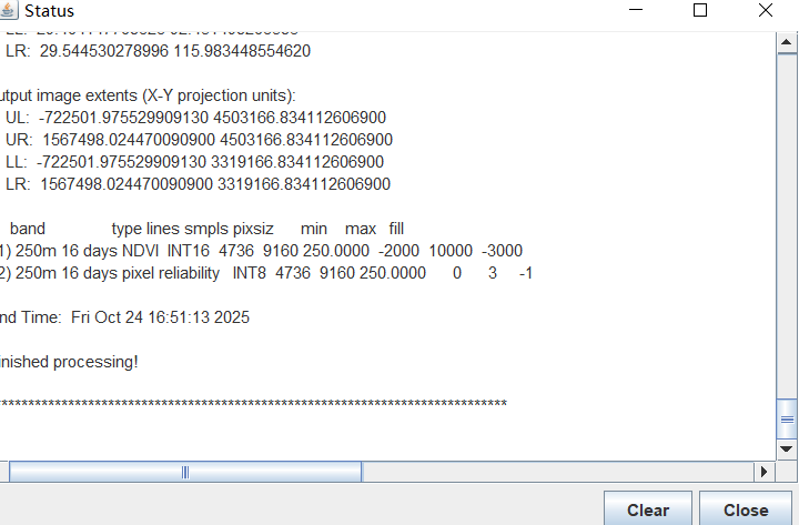2025最新_用MRT工具处理MODIS数据(NASA网站下载的MOD13Q1为例),提取NDVI和像元可信度图层()，并将两块数据拼接/ 单文件和批处理_nasa mod13q1 湖北经纬度 ...